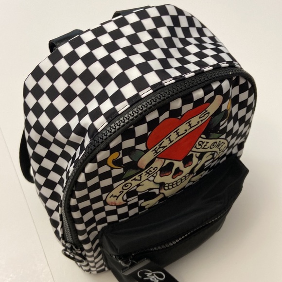 Ed Hardy | Bags | Nwt Ed Hardy Unisex Nylon Skull Checkers Mini ...